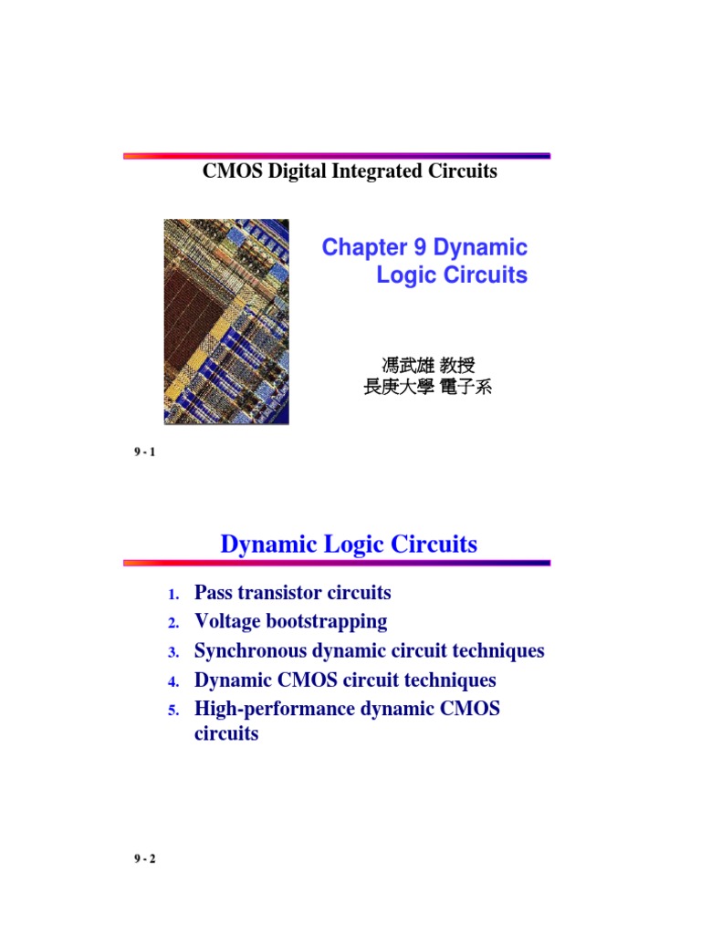 Dynamic Logic Circuits | PDF | Cmos | Mosfet