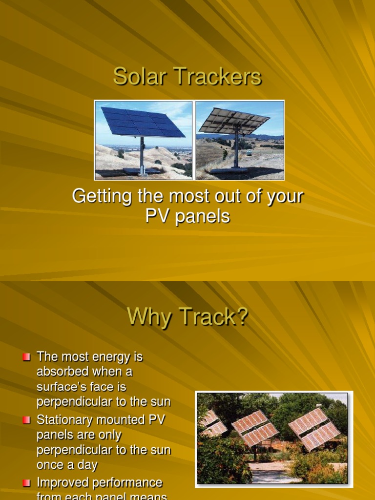 Solar Trackers: Getting The Most Out of Your PV Panels | PDF | Home ...