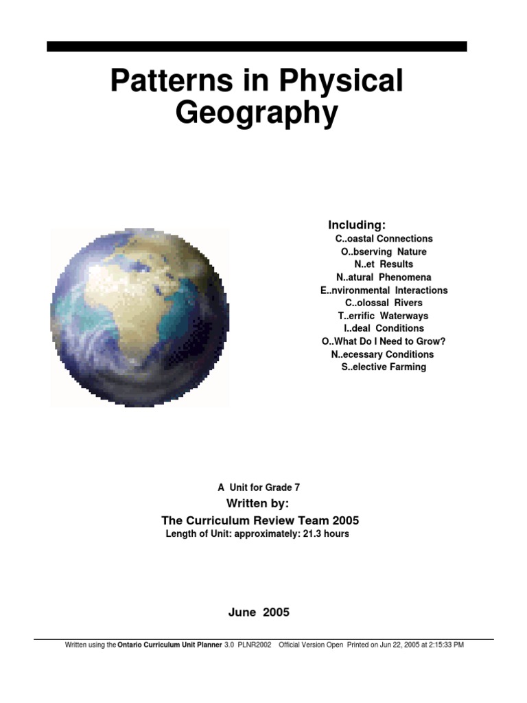 Patterns in Physical Geography Unit | PDF | Educational Assessment ...
