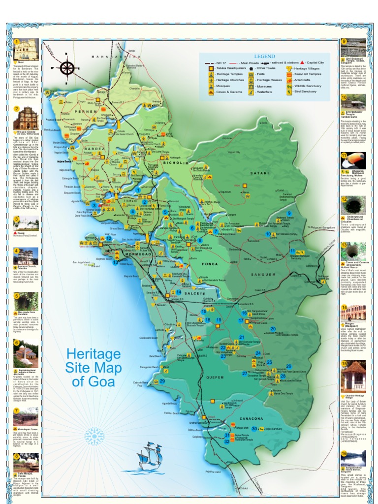 Heritage Site Map of Goa: Legend | PDF