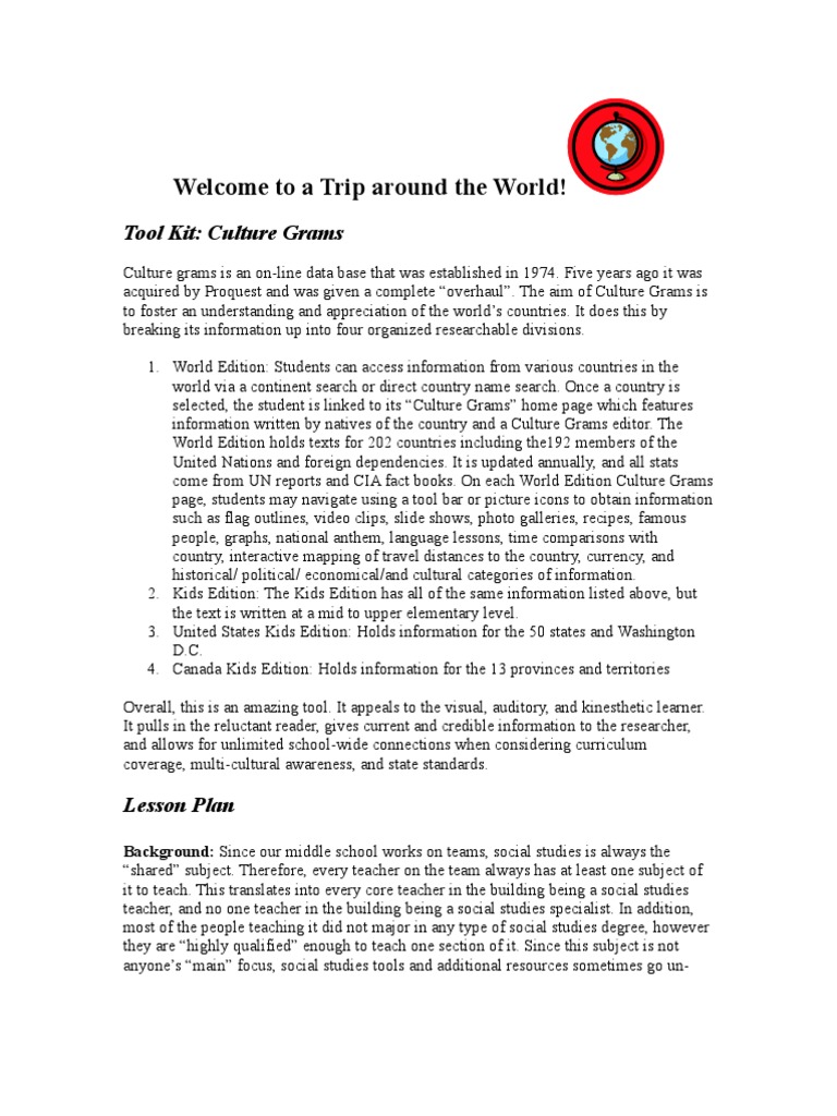 Culture Grams: Global Learning Tool | PDF | Librarian | Teachers