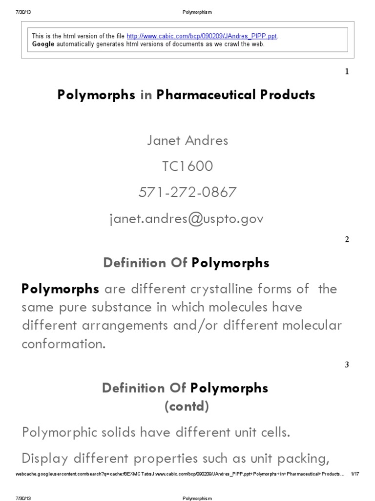 Polymorph Is M | PDF | Solution | Crystal