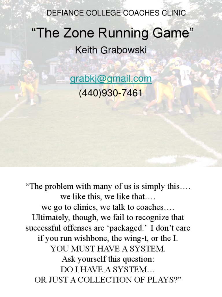 Implementing a Successful Zone Running Game Through Systematization and ...