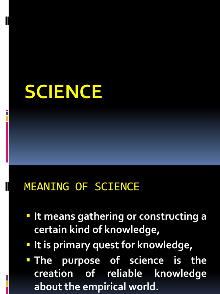 Characteristics of Science | PDF
