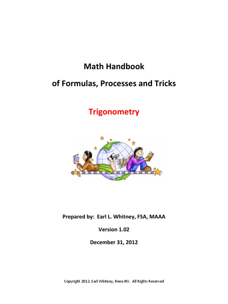 Math Handbook of Formulas, Processes and Tricks: Trigonometry | PDF ...