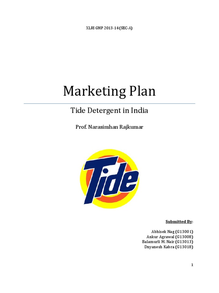 Tide Marketing Plan Grp5 SecA | PDF | Brand | Procter & Gamble