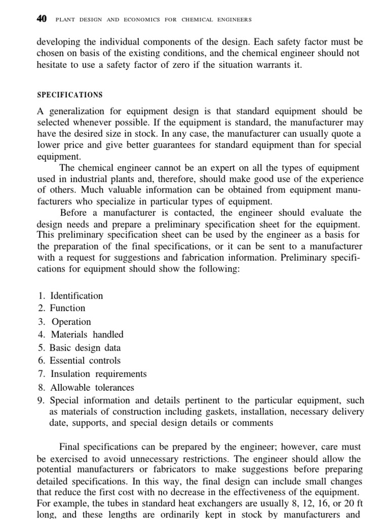 Chemical Engineering Design Guide | PDF | Specification (Technical Standard) | Heat Exchanger
