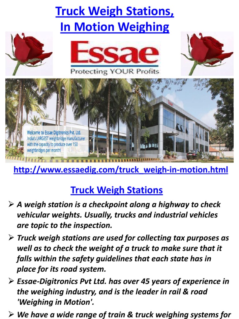 Truck Weigh Stations, in Motion Weighing | PDF | Truck | Weight