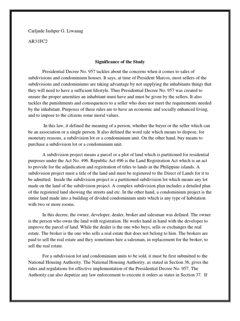 Presidential Decree 957 | PDF | Condominium | Contempt Of Court