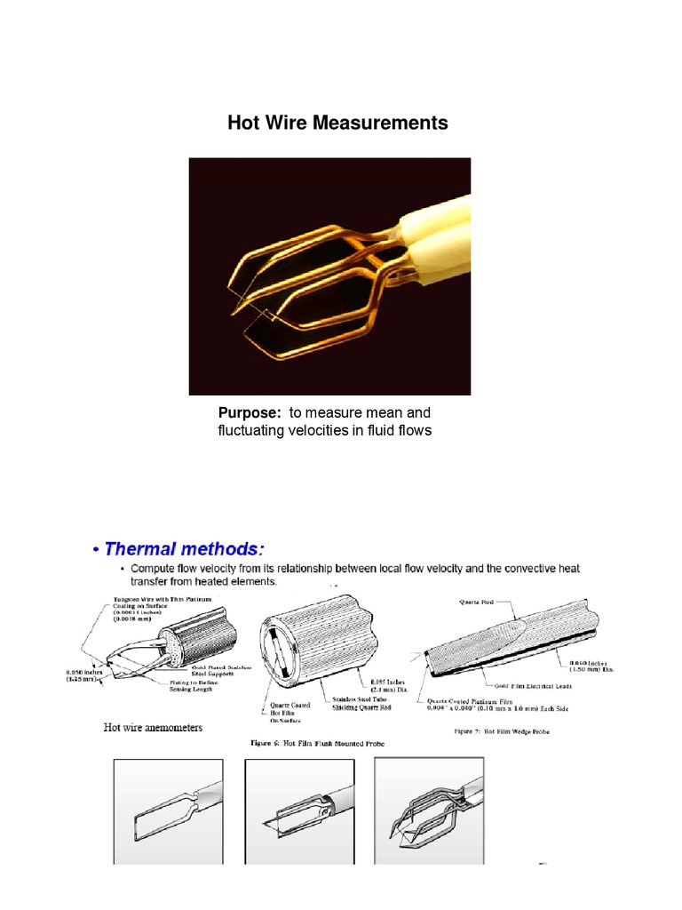 Measuring Fluid Flow Velocities Using Hot Wire Anemometry | PDF ...