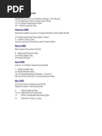 DOH Monthly Health Programs 2025 | PDF | Cancer | Health Care
