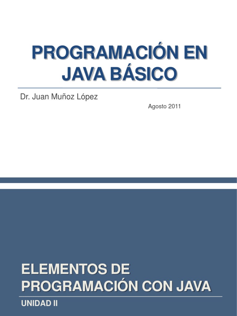 Unidades en Programación Java | PDF | Páginas del servidor Java | Java (lenguaje de programación)