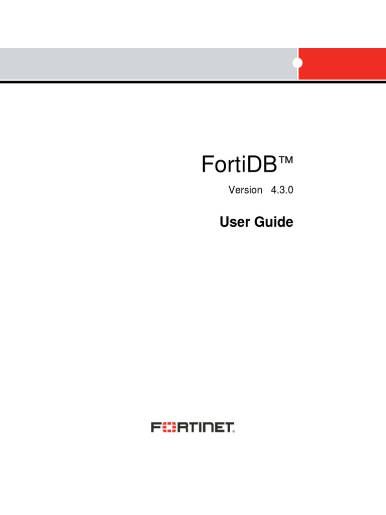 Fortidb User Guide 430 | PDF | Oracle Database | Port (Computer Networking)