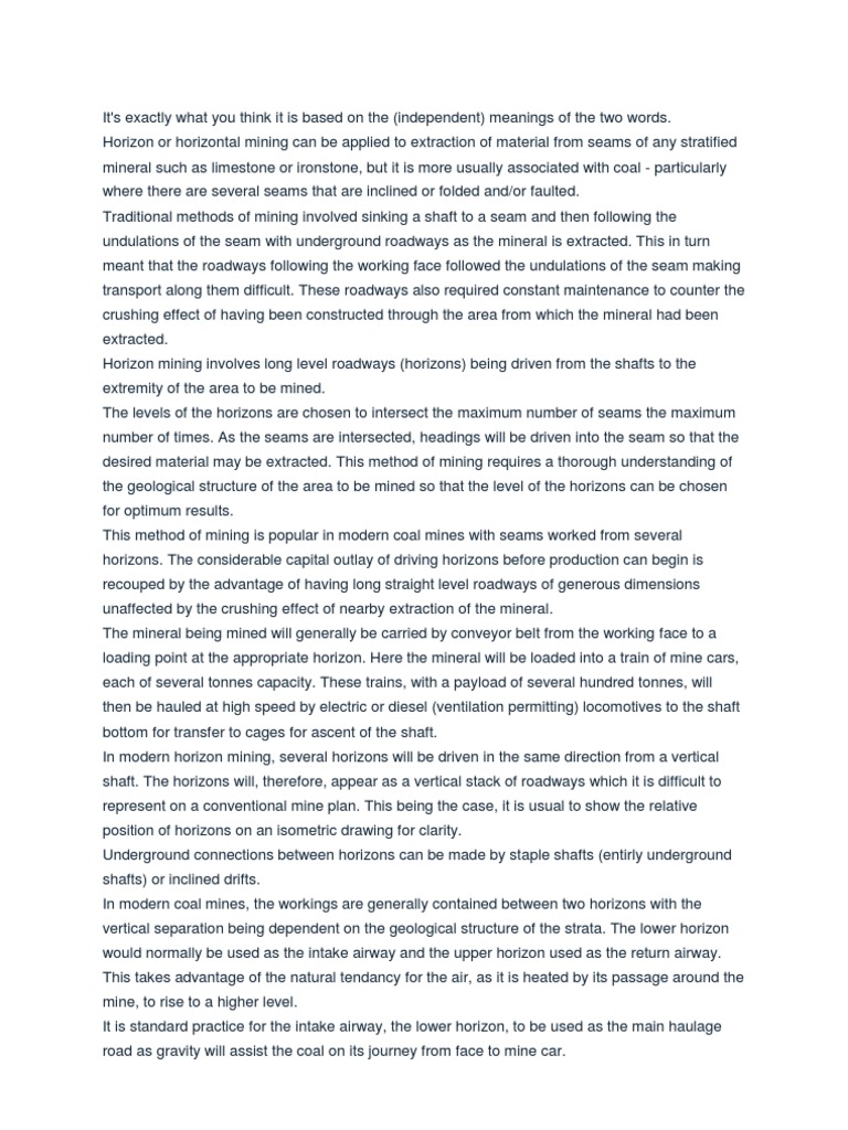 Horizon Mining | PDF | Mining | Canal