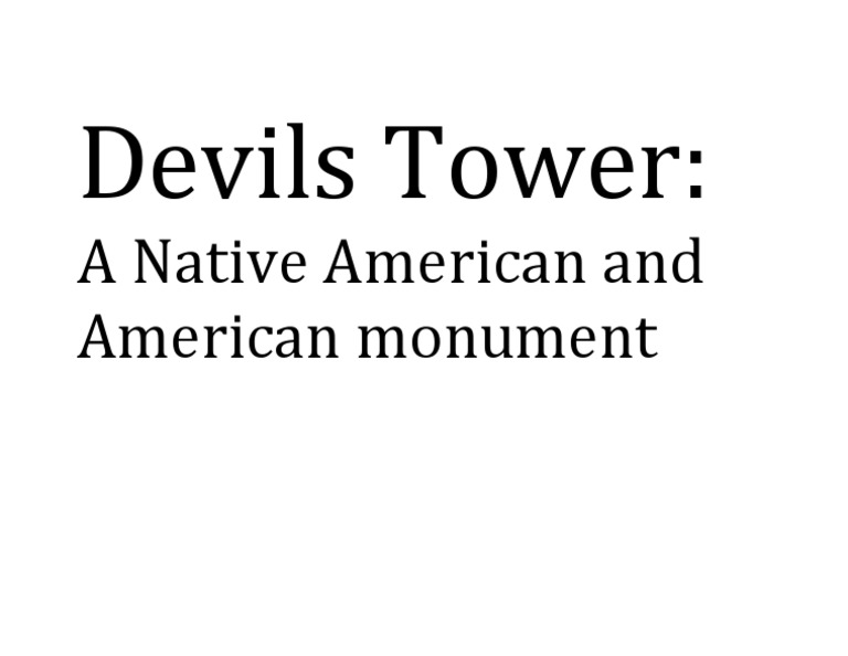 Devils Tower: Native American Heritage Site | PDF