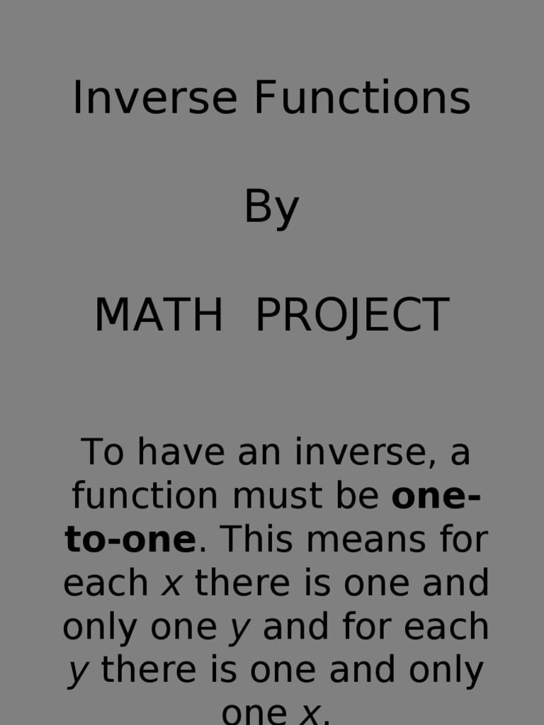 PC Inverse Functions | PDF | Function (Mathematics) | Mathematical Logic