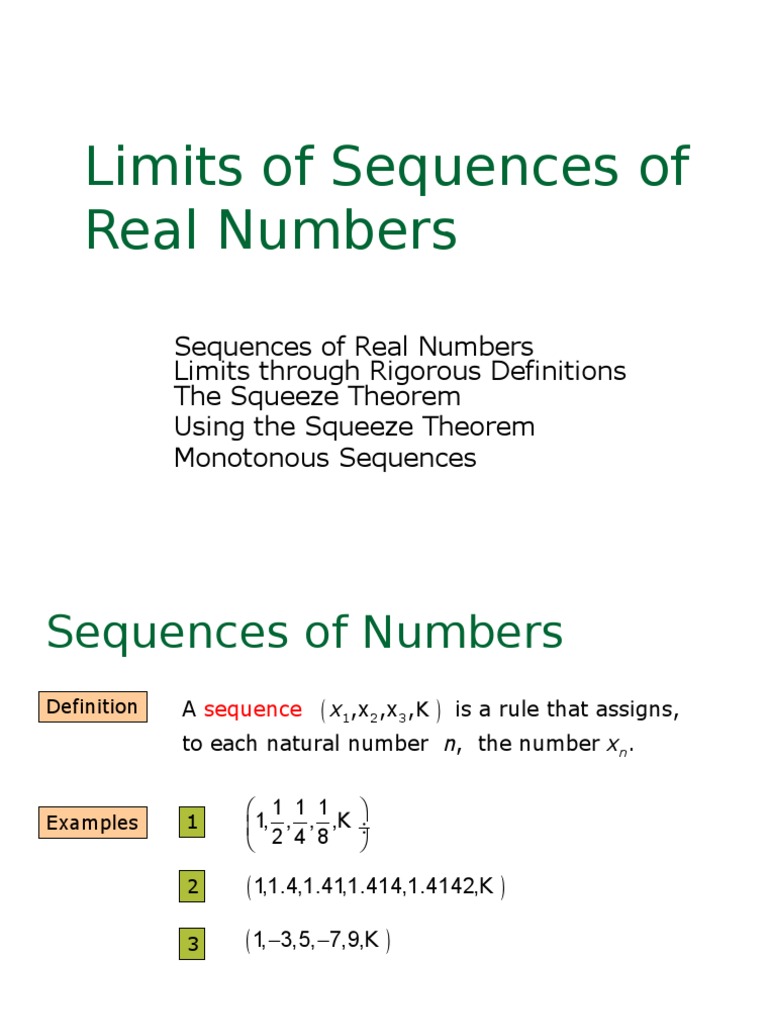 PC Intro To Sequences | PDF | Limit (Mathematics) | Sequence