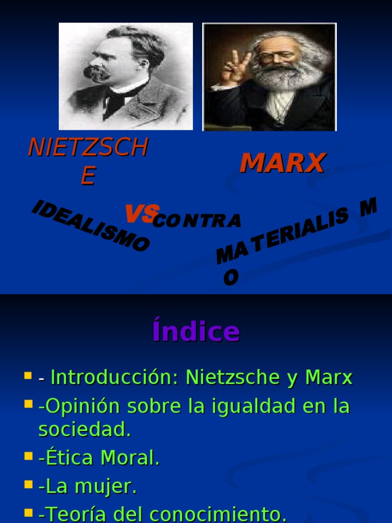 Comparación entre Nietzsche y Marx | PDF | Friedrich Nietzsche | Karl Marx