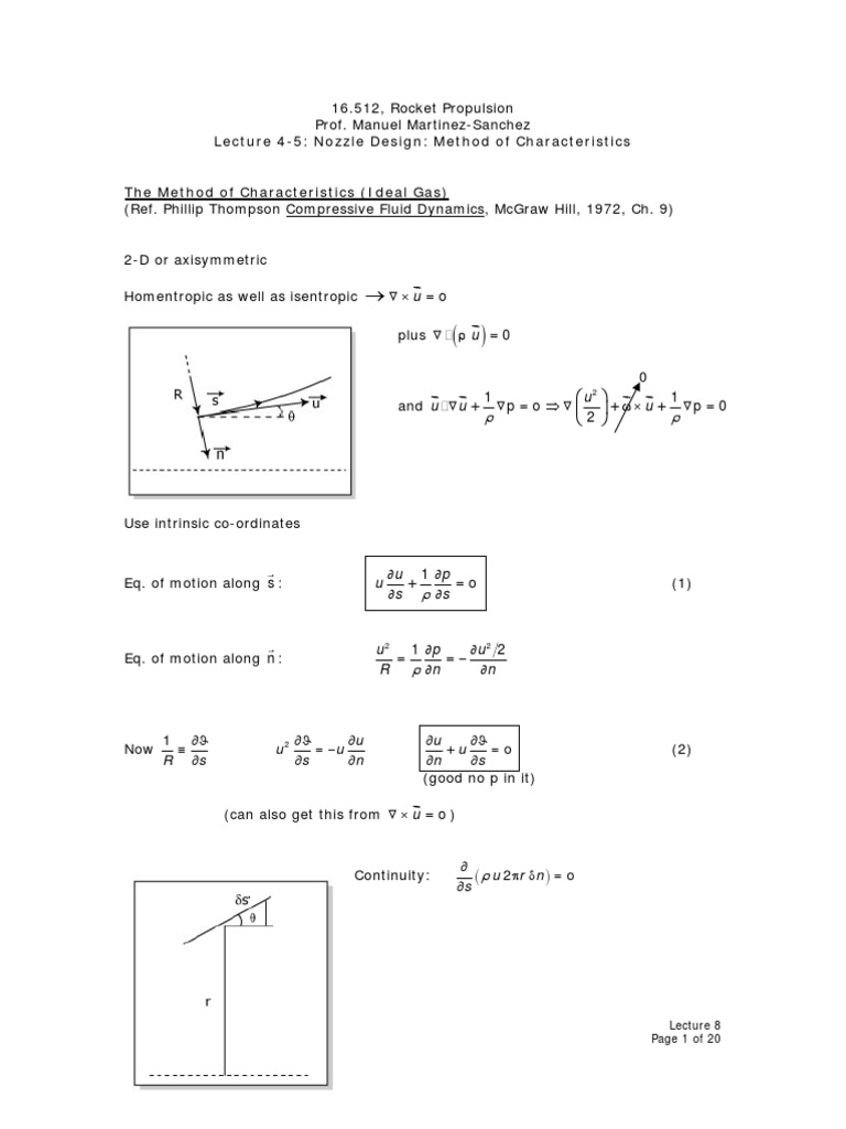 Nozzle Design - Method of Characteristics | PDF | Rocket Propellant ...