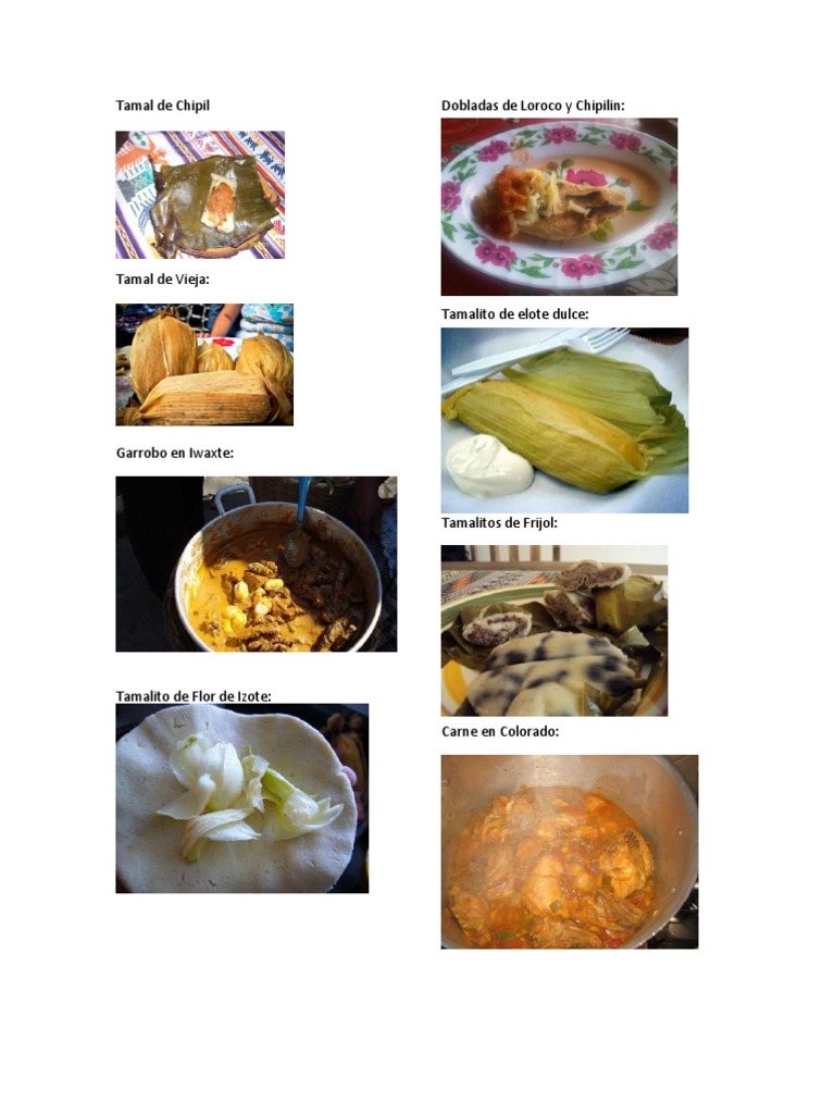 Comidas, bebidas y dulces de la cultura xinca.docx | Cocina mexicana ...