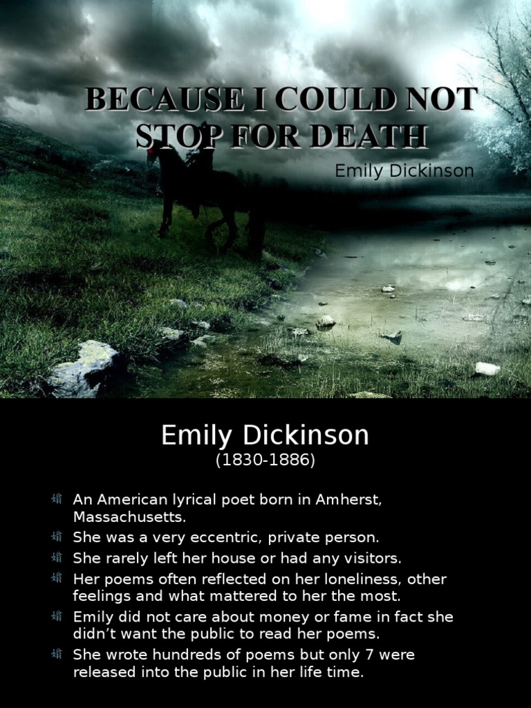 Analysis of Dickinson's "Because I Could Not Stop for Death" | PDF ...