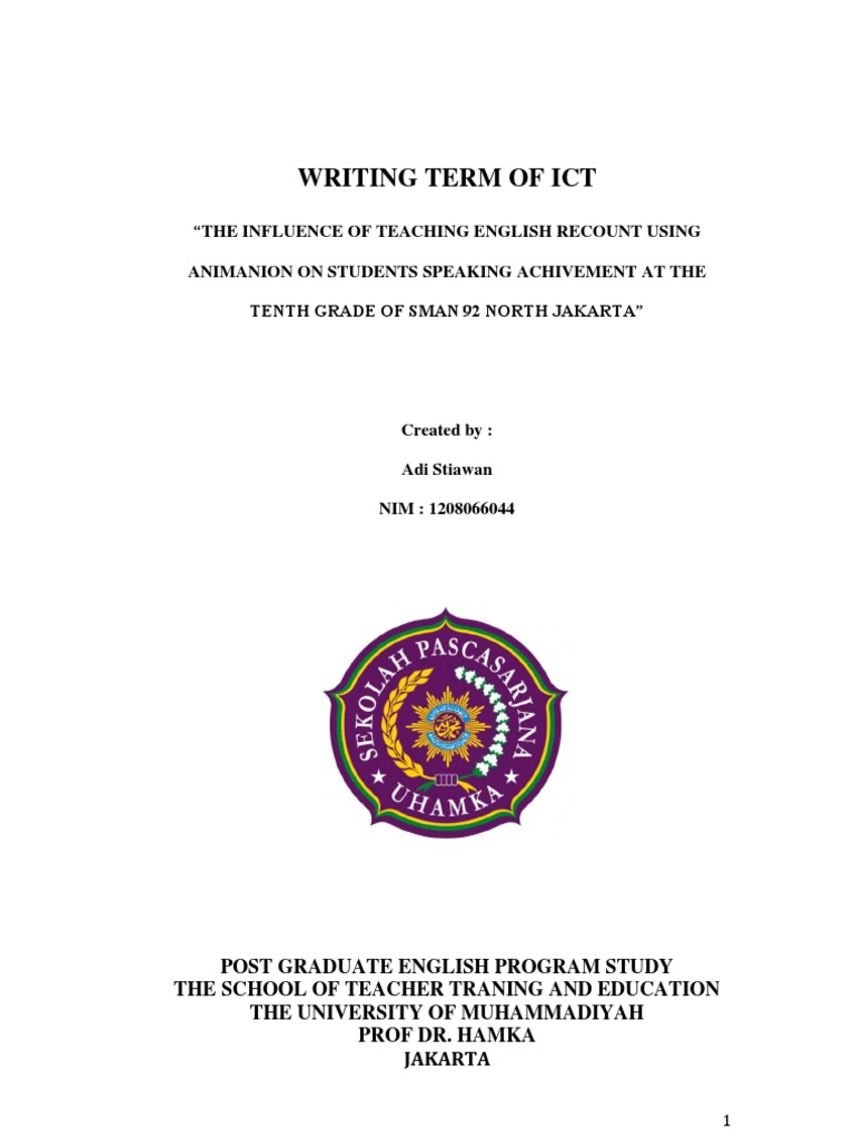 Term Paper ICT | Educational Technology | Student's T Test