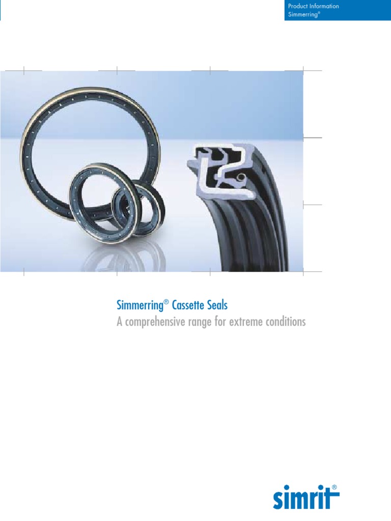 Simrit Cassette Seals | PDF | Loader (Equipment) | Axle