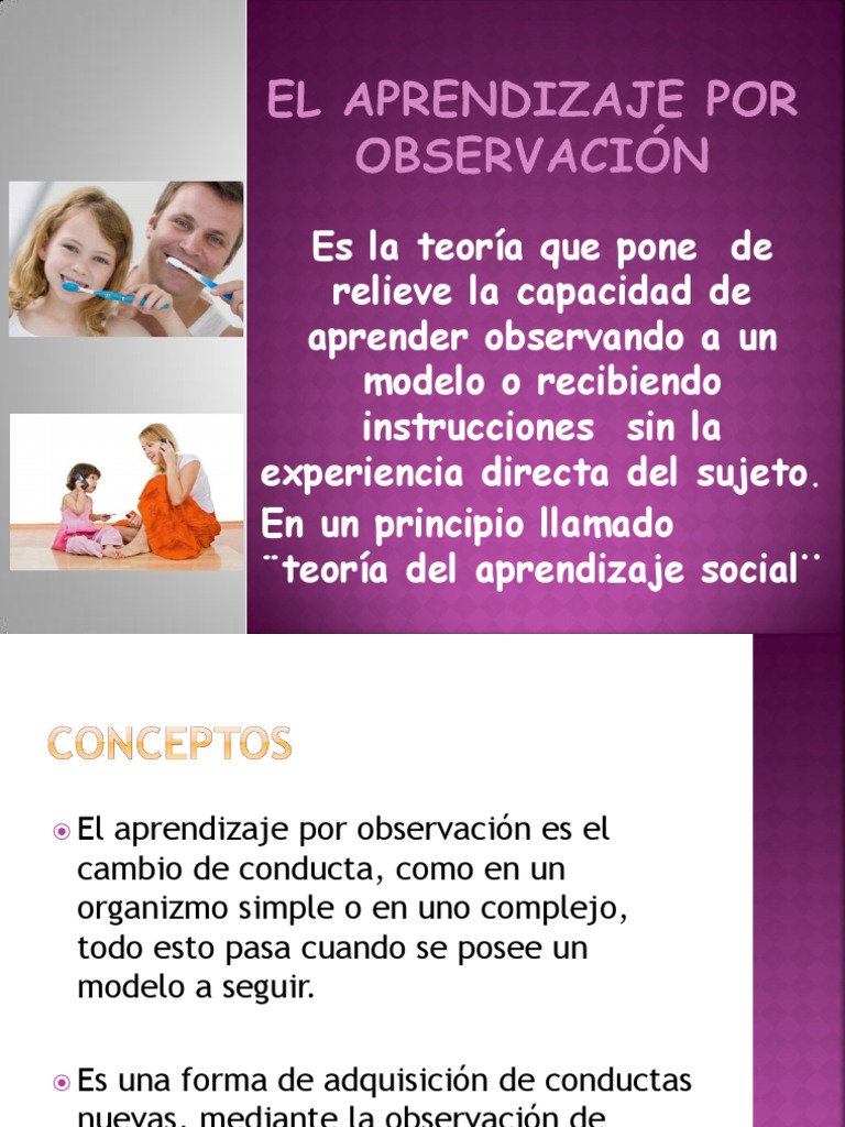 Teoría del aprendizaje social y observacional: Una perspectiva sobre la ...