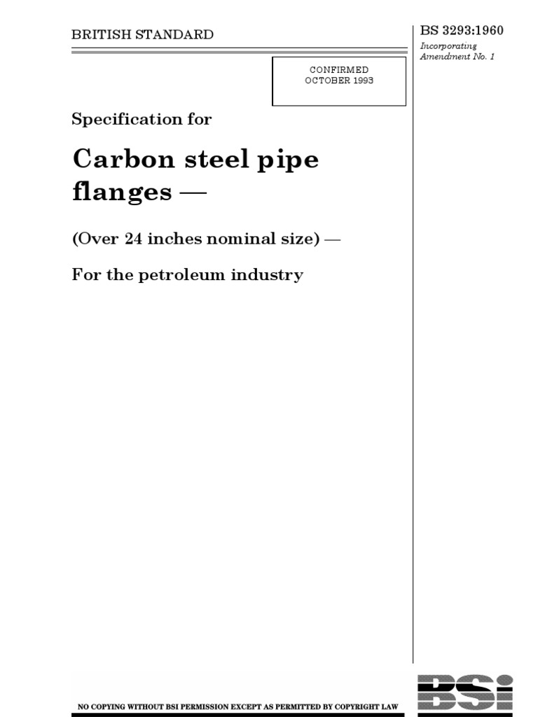 British Std. 3293-1960 | PDF | Pipe (Fluid Conveyance) | Screw