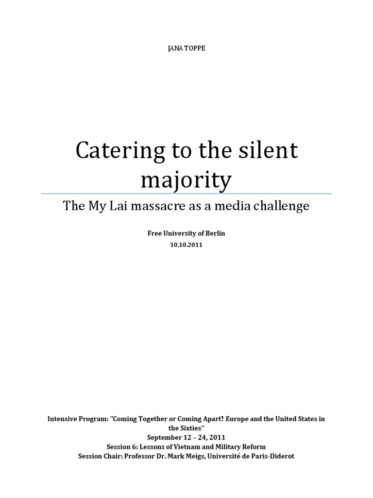 My Lai Massacre: Media's Role and Impact | PDF | Vietnam War | Journalism