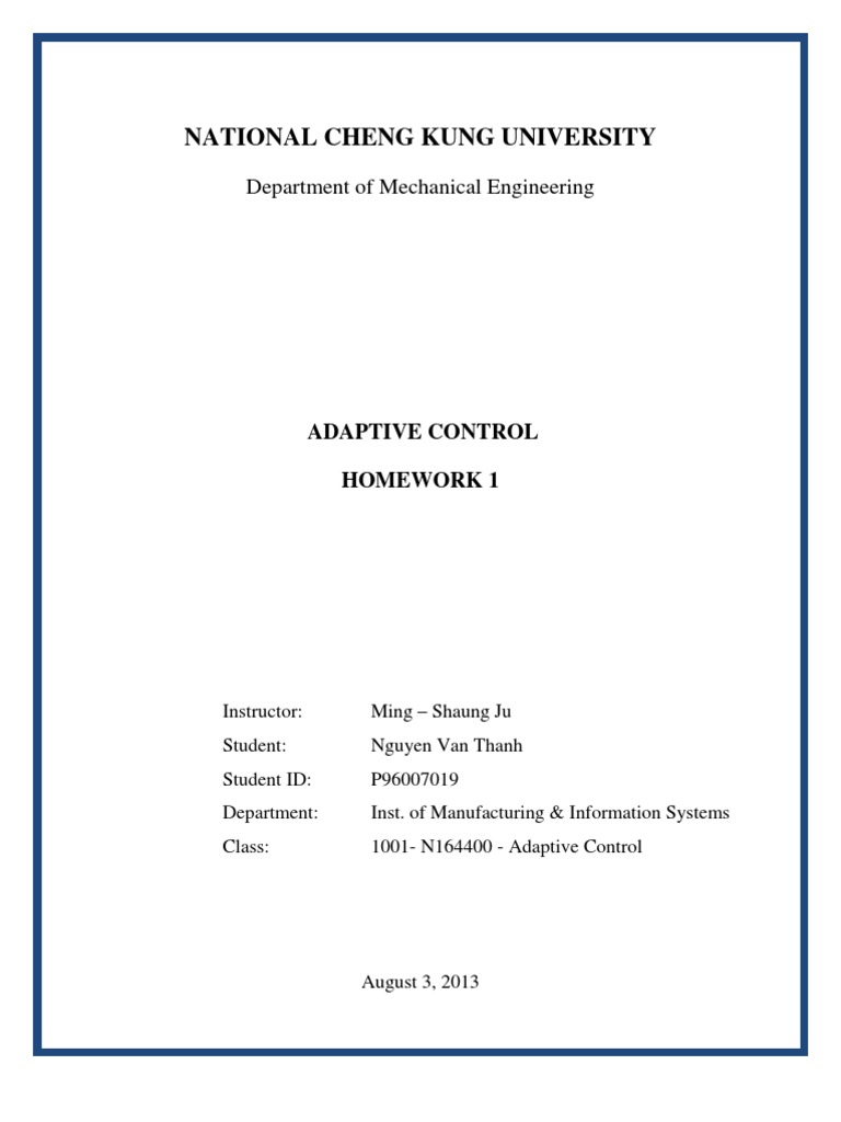 Adaptive Control Theory Introduction Pdf Control Theory Control