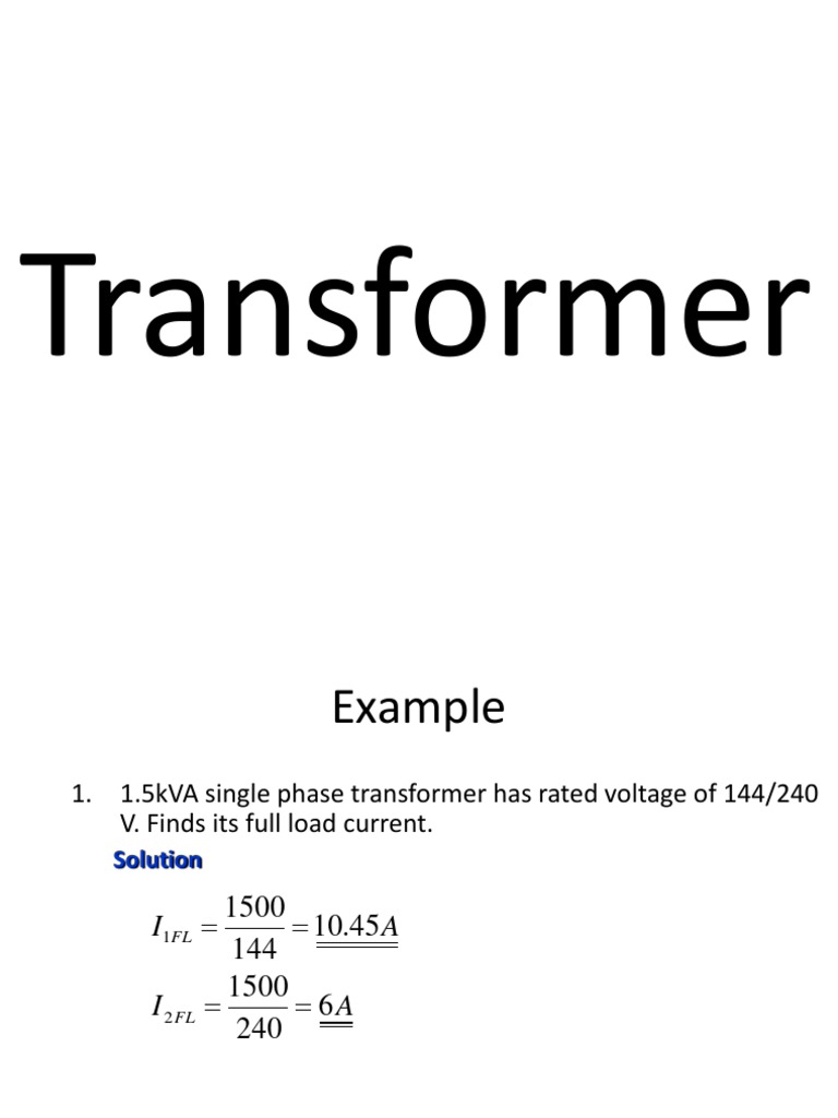 Transformer | PDF | Transformer | Power (Physics)