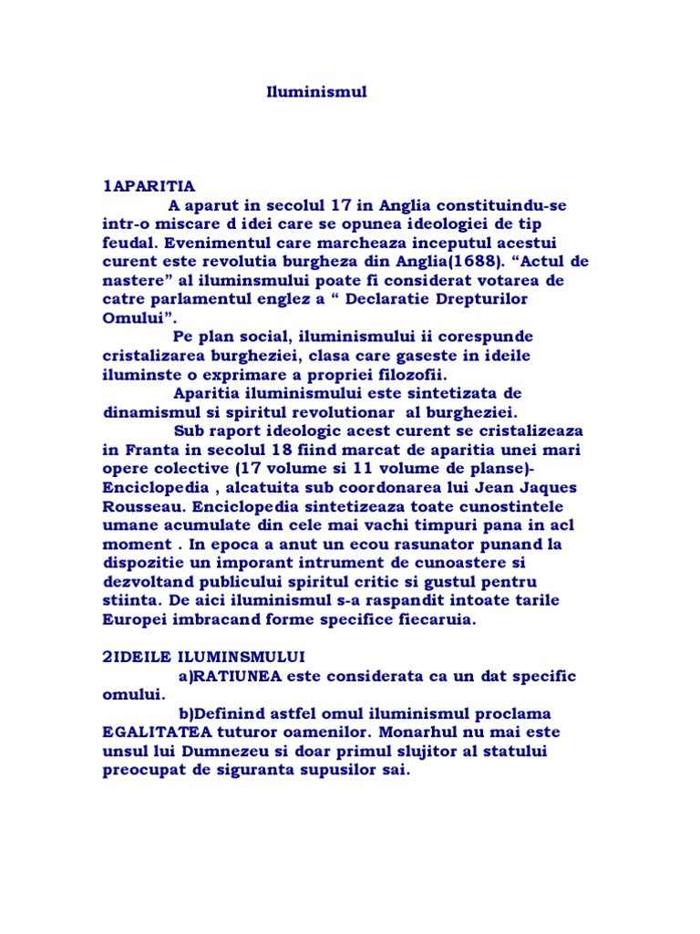 Iluminismul European | PDF