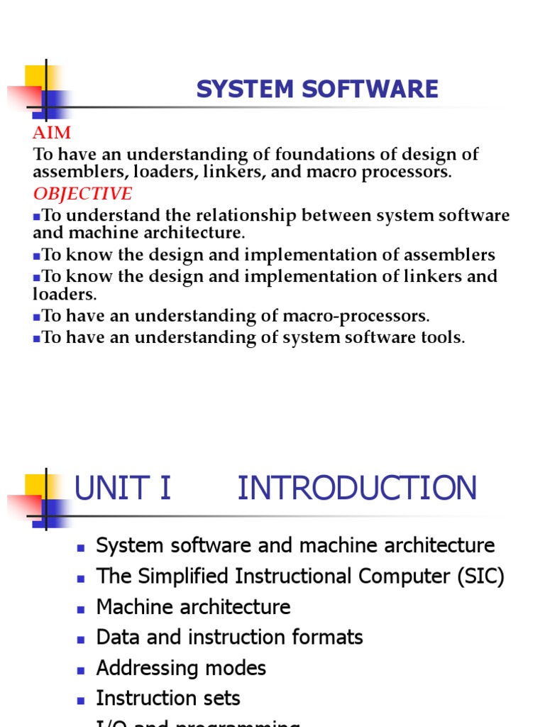 System Software Unit I Pdf Instruction Set Integer Computer Science 