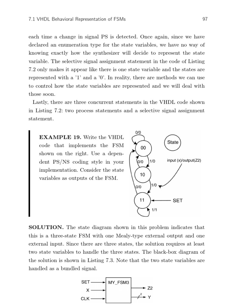 FSM in VHDL | PDF | Vhdl | Variable (Computer Science)