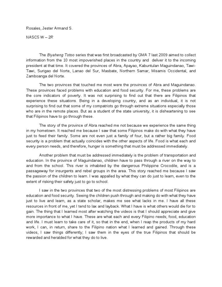 Reaction Paper | PDF