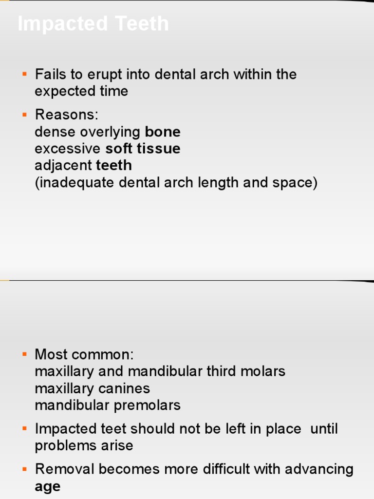 Impaction Classification | PDF | Dentistry | Facial Features