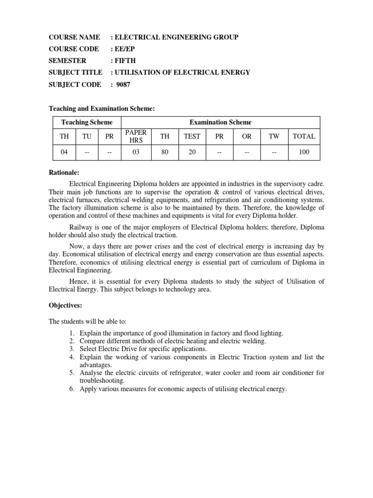 EE/EP FIFTH UTILISATION OF ELECTRICAL ENERGY | PDF | Lighting | Welding