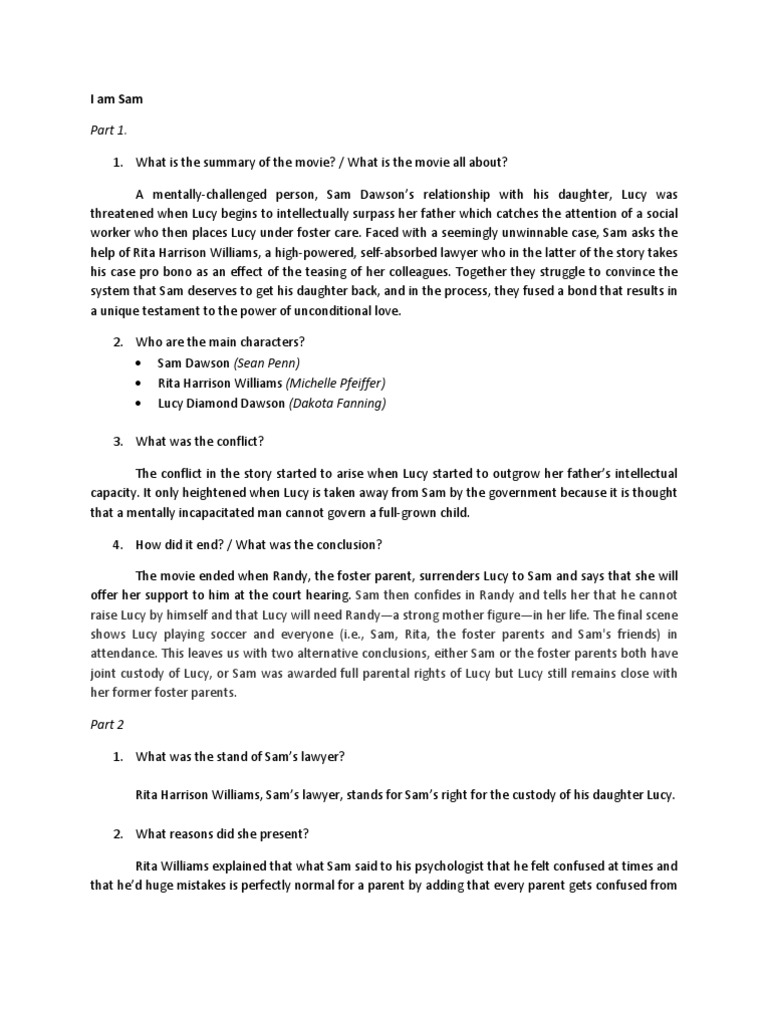 I Am Sam | PDF | Psychological Concepts | Psychology