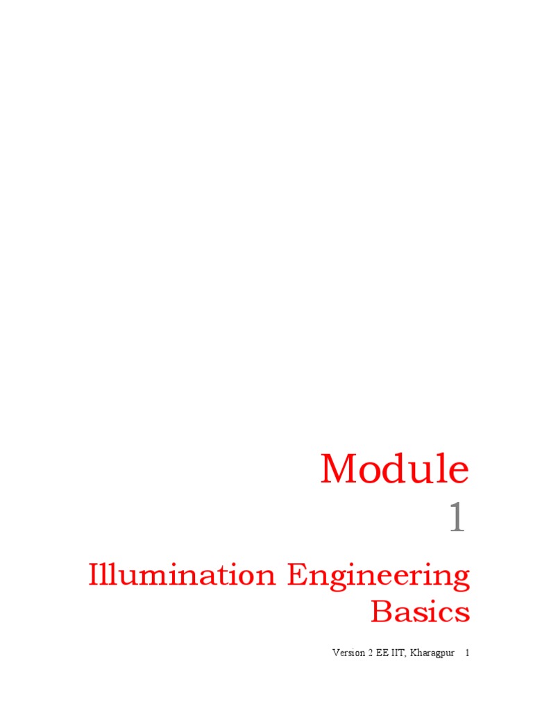 Illumination Engineering Lecture IITKGP | PDF | Lighting | Human Eye