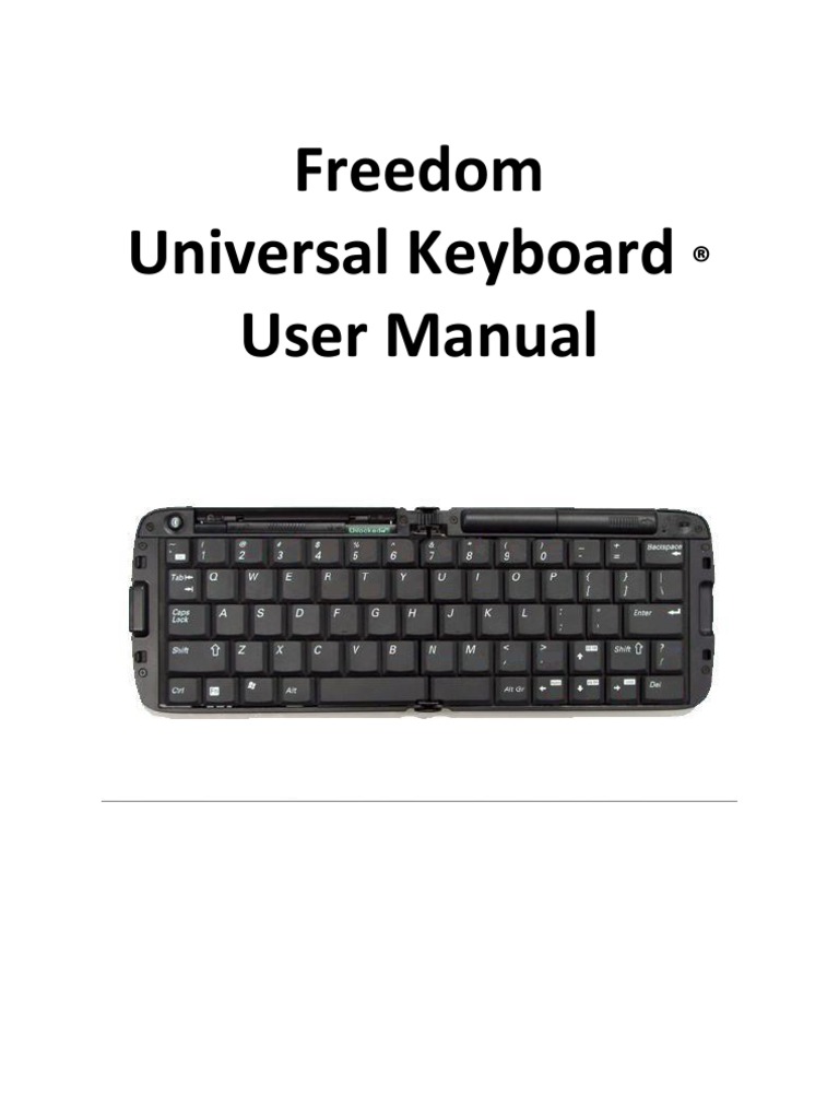 Freedom Universal Keyboard User Manual | PDF | Computer Keyboard ...