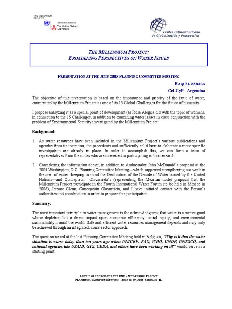 Water Proposal PDF | PDF | Water Resources | Resource