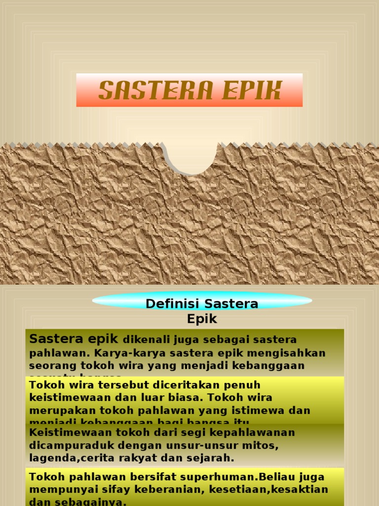 Sastera Epik | PDF