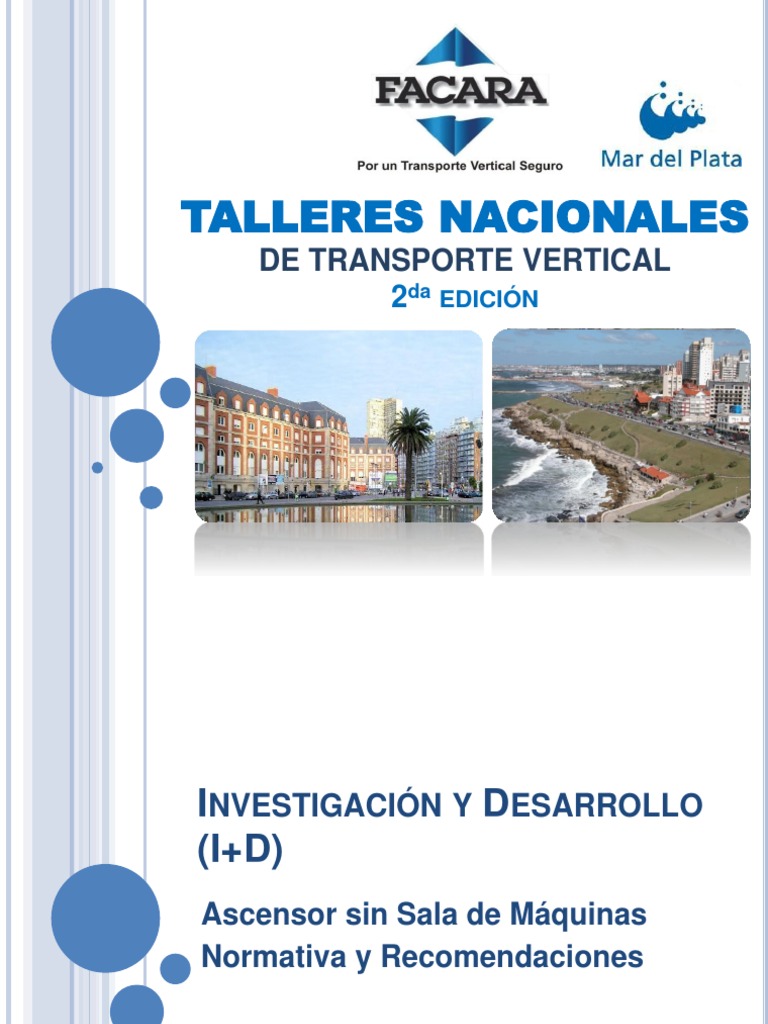 TALLERES MDP 2011 - Asc Sin Sala de Maquinas - Normas | PDF | Ascensor ...