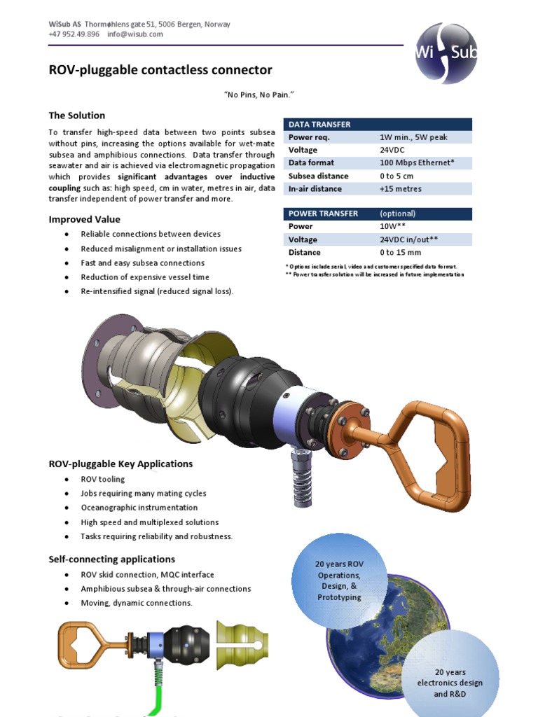 ROV-Pluggable Contactless Connector | PDF | Home & Garden | Computers