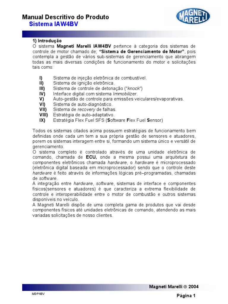 Sistema Iaw 4bv | PDF