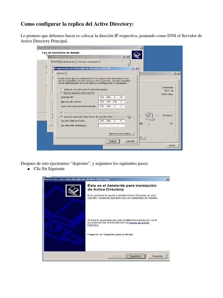 Instalar La Réplica de Un Active Directory | PDF