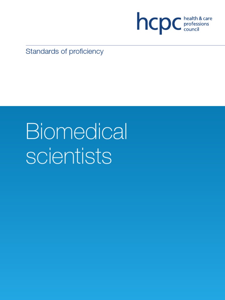 Standards of Proficiency Biomedical Scientists | PDF | Evaluation ...
