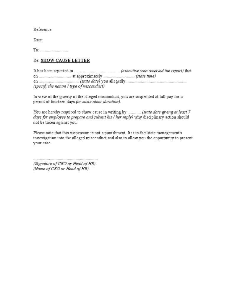 02 Show Cause Letter - 01 | PDF