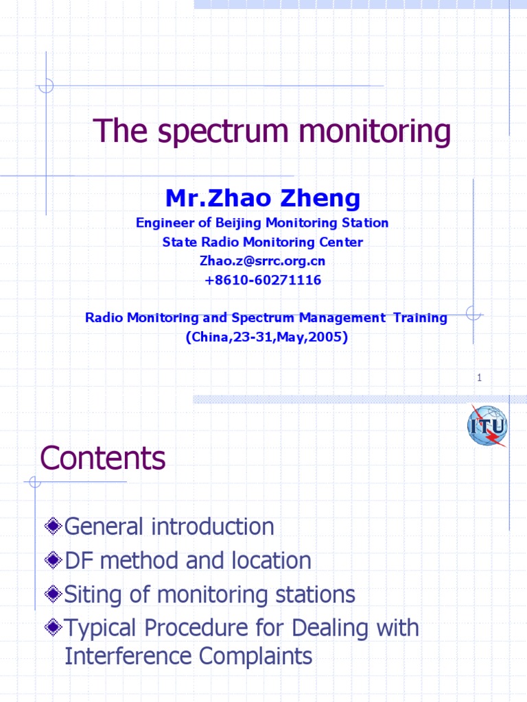 The Spectrum Monitoring | PDF | Antenna (Radio) | Ultra High Frequency